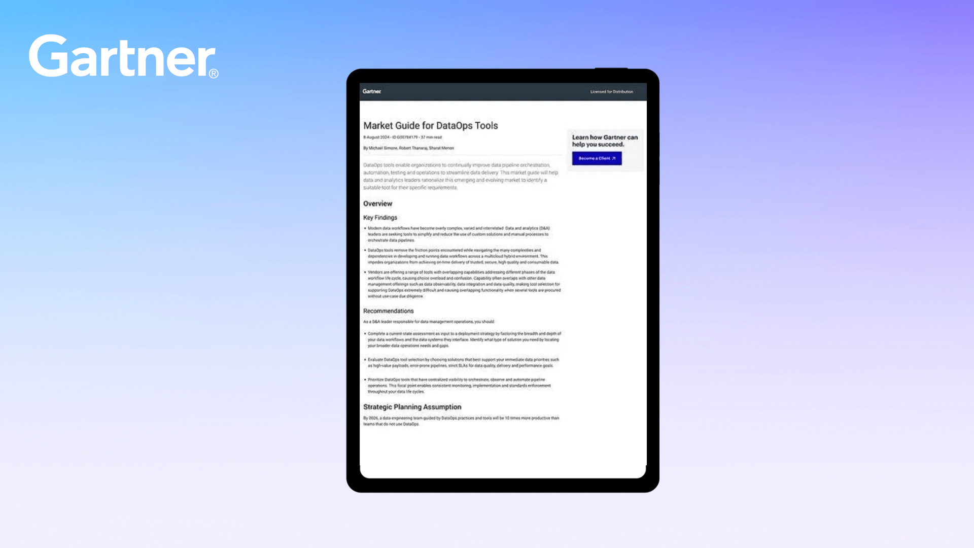 Gartner® DataOps Market Guide 2024: Key Takeaways